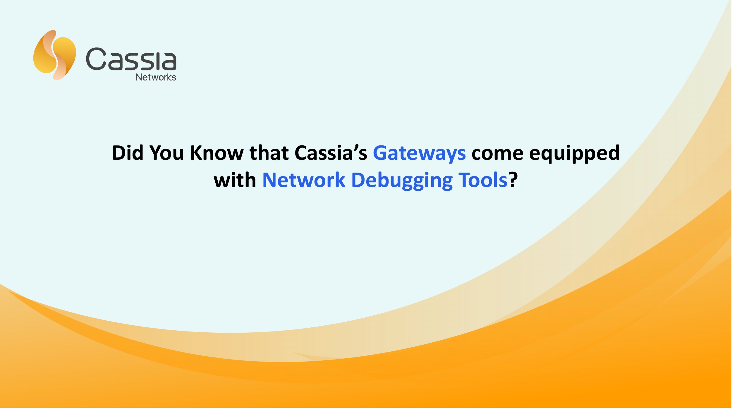 Did You Know that Cassia's Gateways come equipped with Network ...