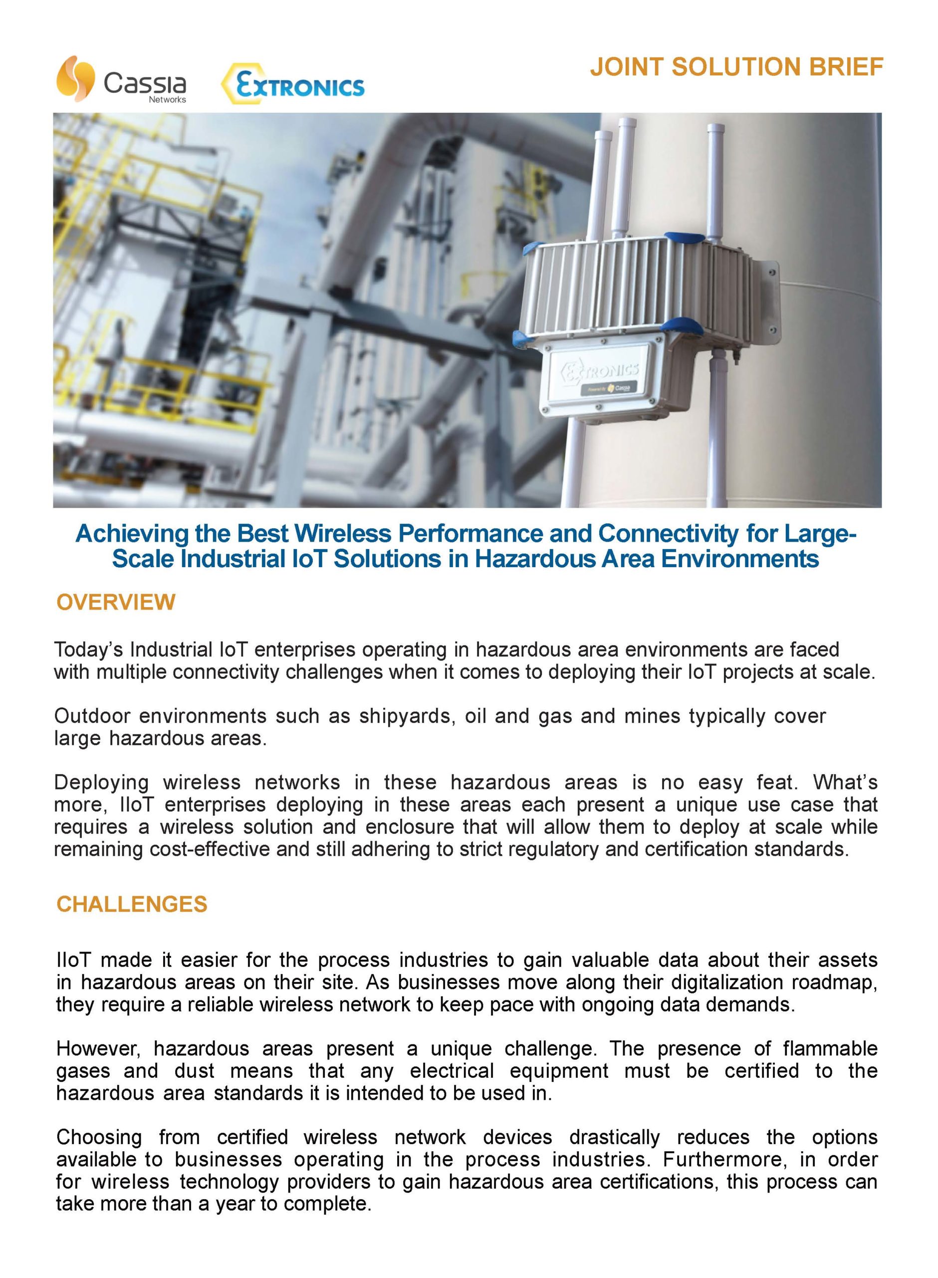 Cassia Networks & Extronics Joint Solution Brief - Cassia Networks